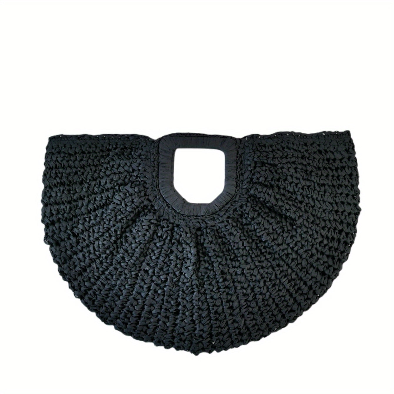 Handwoven Straw Tote Bag For Women, Seaside Vacation Beach Bag, Paper ...