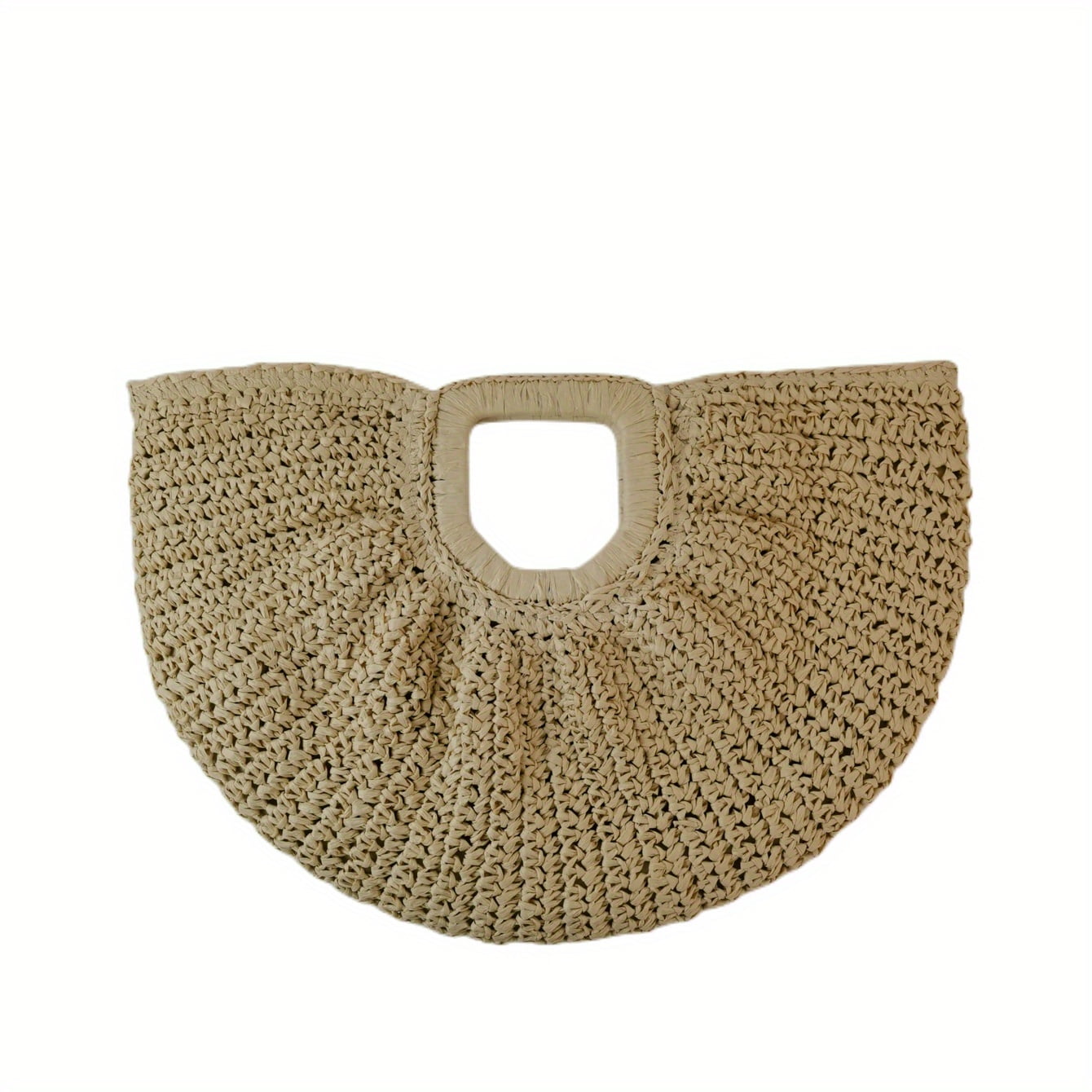 Handwoven Straw Tote Bag For Women, Seaside Vacation Beach Bag, Paper ...