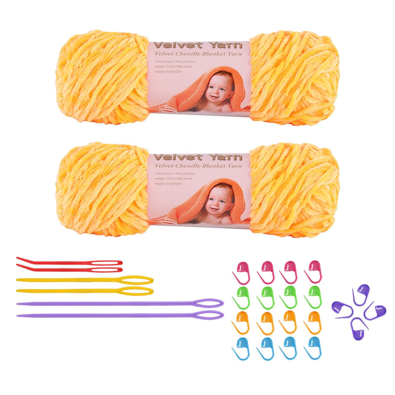 Handwoven Velvet Crochet Yarn,Skin-Friendly Soft Knitting Wool, Craft ...