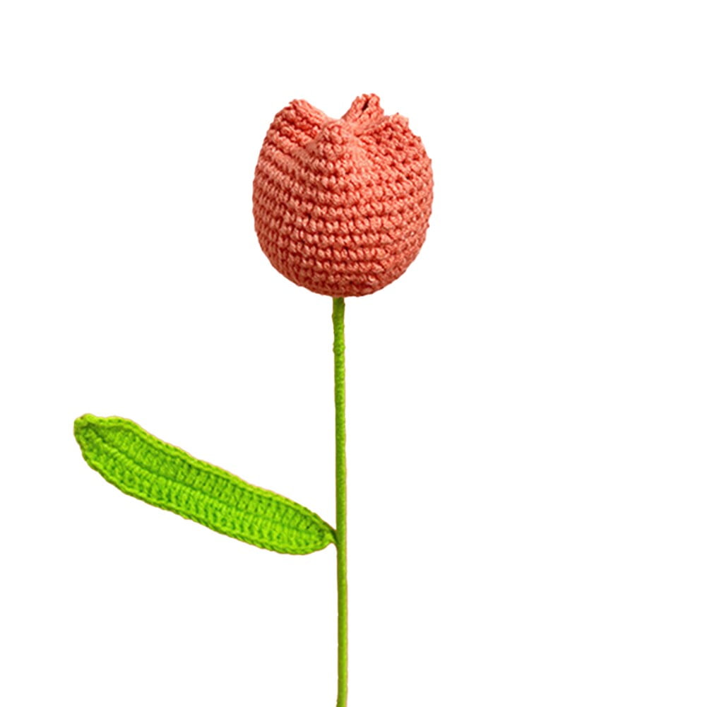 Handwoven Yarn Tulip Bouquet: Vibrant,Low-Maintenance Home Decoration ...