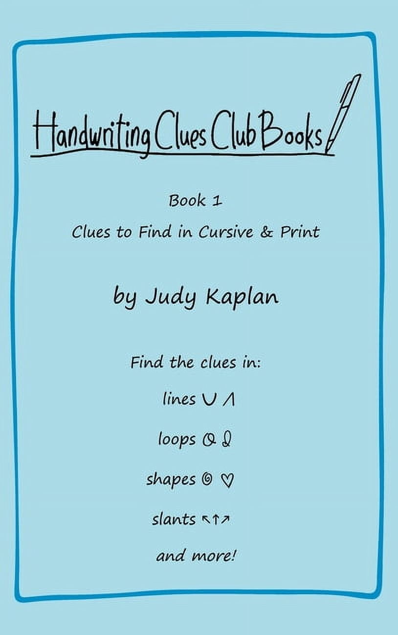 Handwriting Clues Club Books Handwriting Clues Club - Book 1: Clues to ...