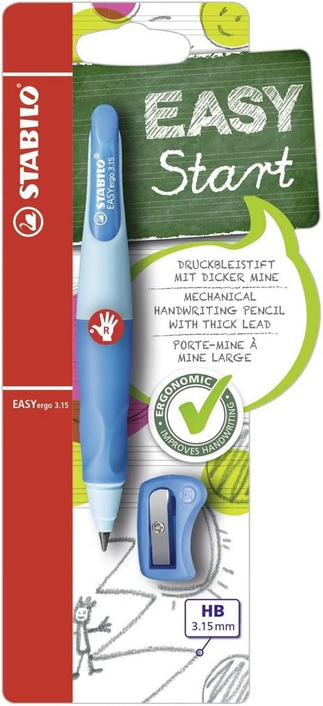 Handwriting Pencil - STABILO EASYergo 3.15 - Right Handed - Light Blue ...