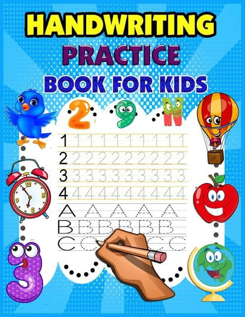 Handwriting Practice Book for Kids : Alphabet and Numbers Handwriting ...