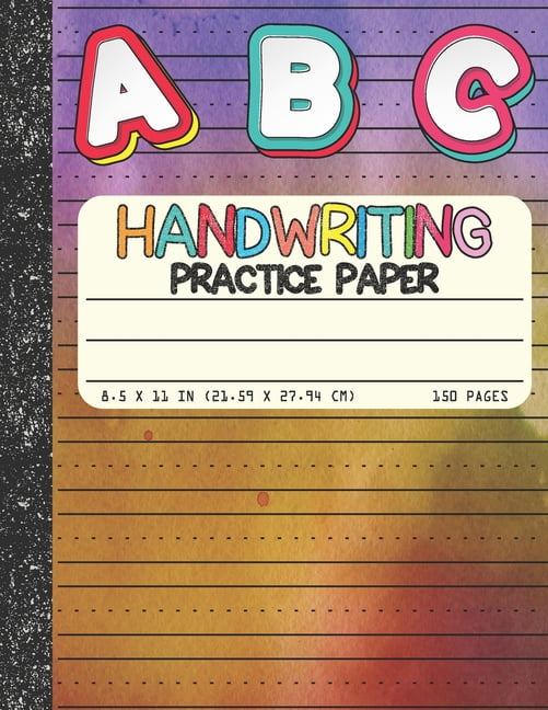 Handwriting Practice Paper : Dotted Mid-lines 150 Pages Uppercase and ...