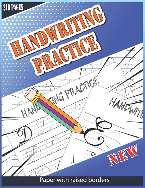 Handwriting Practice Paper With Raised Borders: 210 Uppercase Letters ...