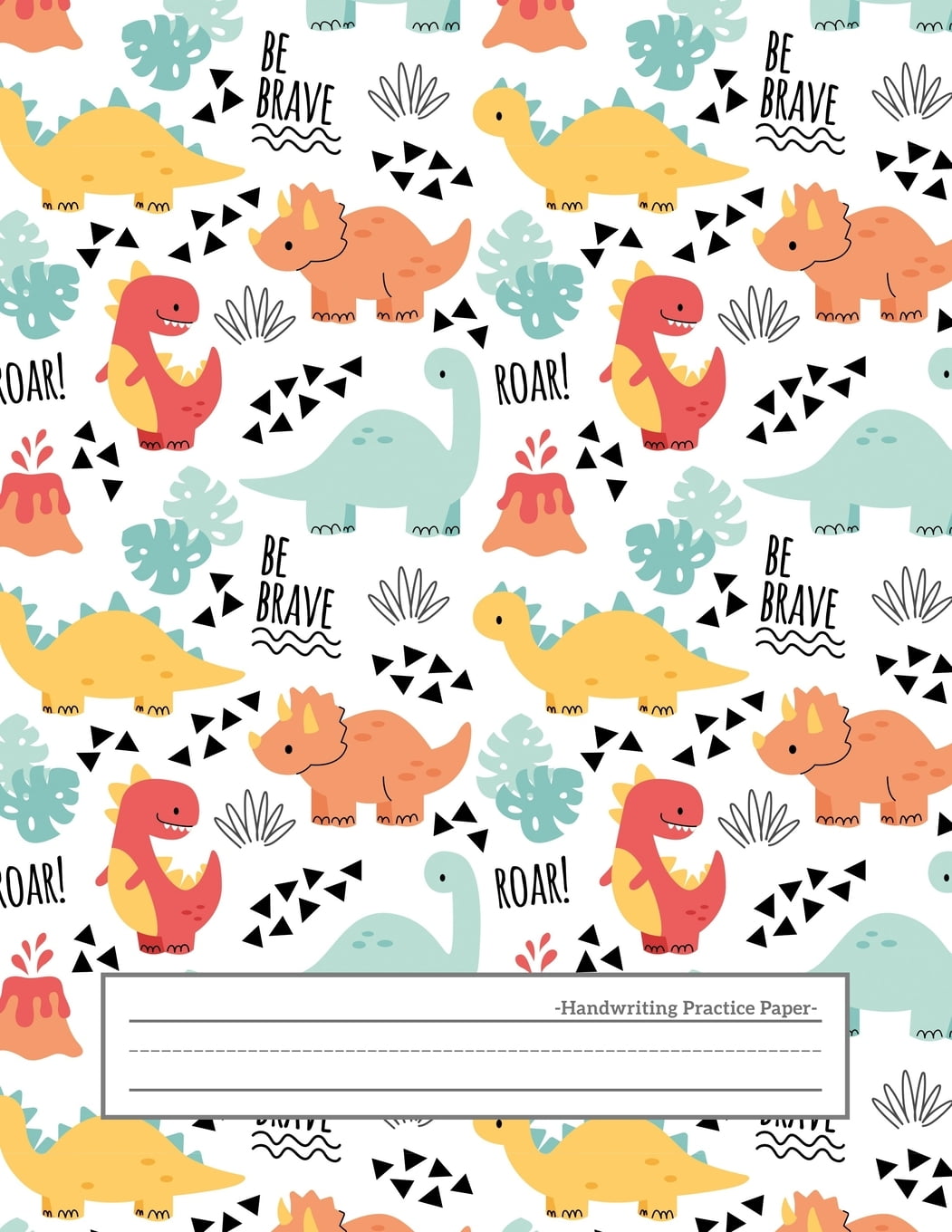 Handwriting Practice Paper: Wide Ruled Papers with Dotted Dashed ...