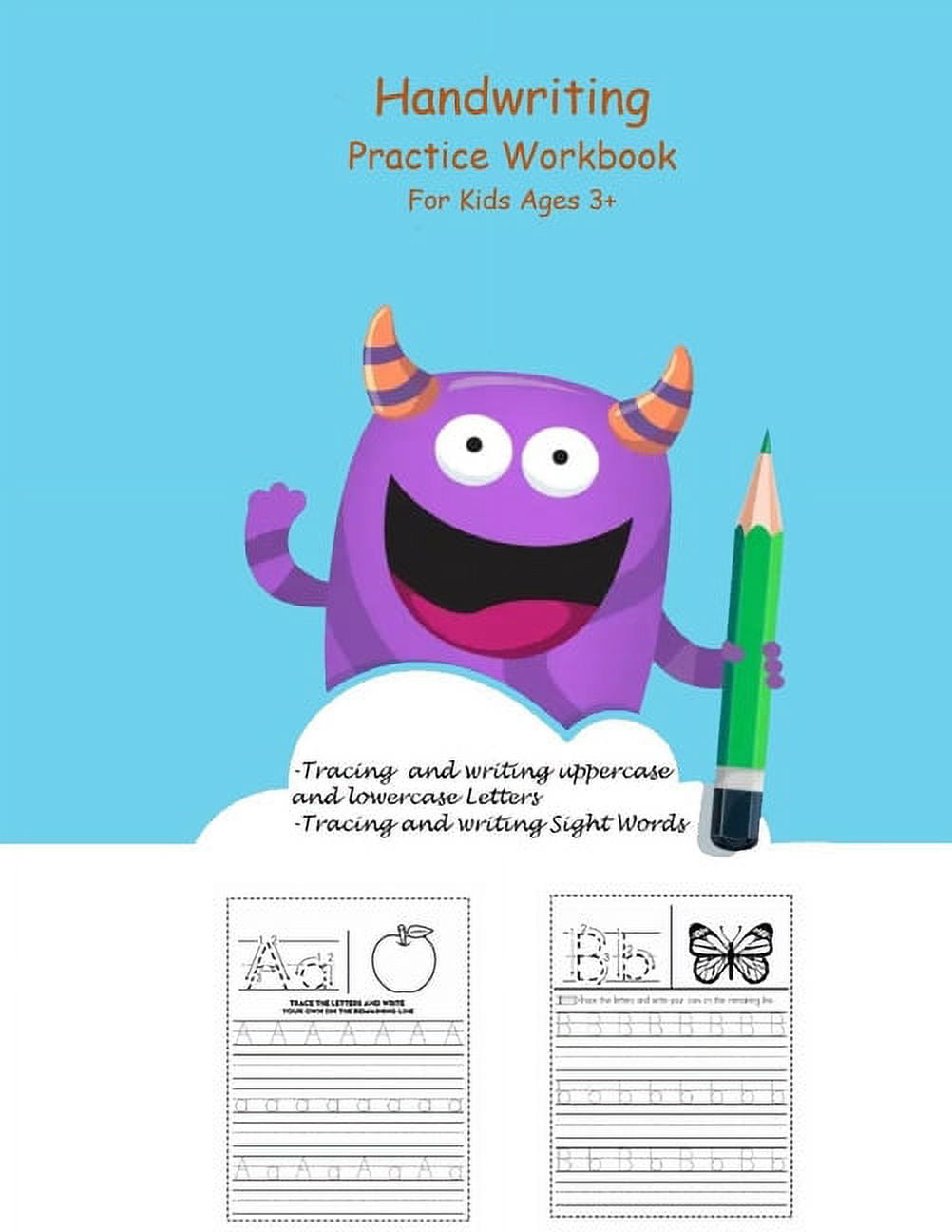 Handwriting Practice Workbook For Kids Ages 3+: Preschool Writing ...