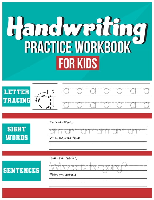 Handwriting Practice Workbook for Kids: Tracing, Coloring, Sight words ...