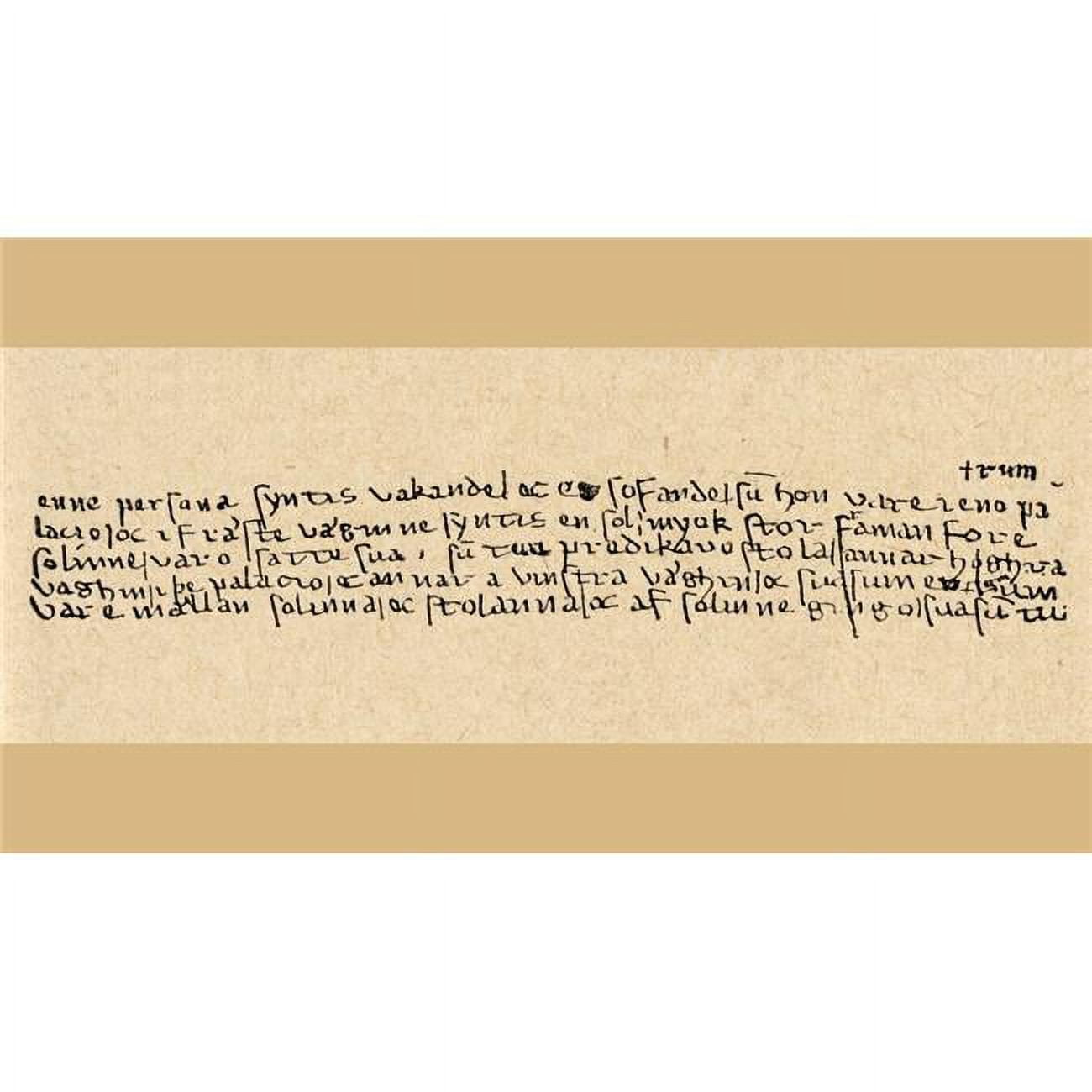 Handwriting Sample of Birgitta Birgersdotter - 1303 Poster Print - 38 x ...