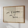 Handwritten Coffee Print: Trendy Neutral Kitchen Wall Art UNFRAMED ...