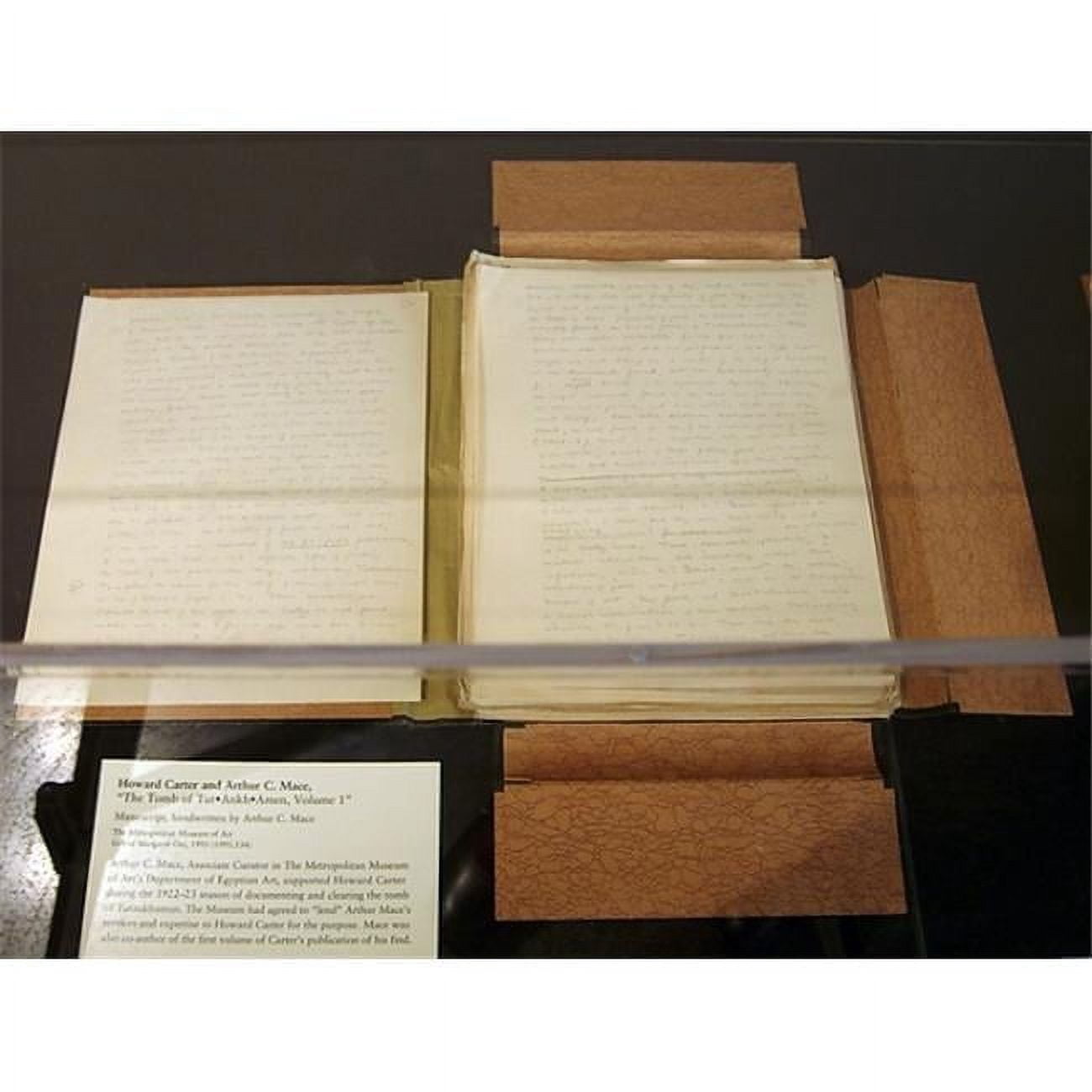 Handwritten Copy of the Tomb of Tutankhamen Vol. I by Howard Carter ...