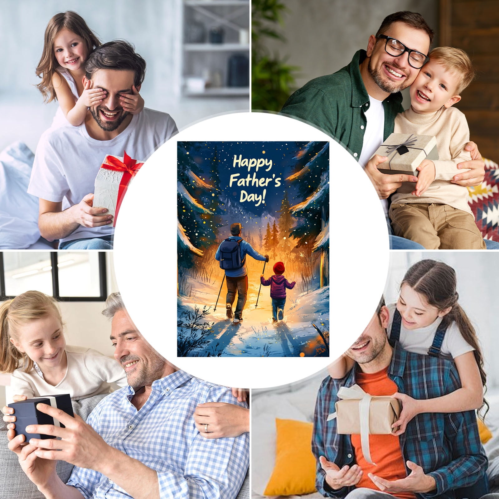 Handwritten Father's Day Blessing Cards - Set of 10 Heartfelt Message Cards with Space for ...