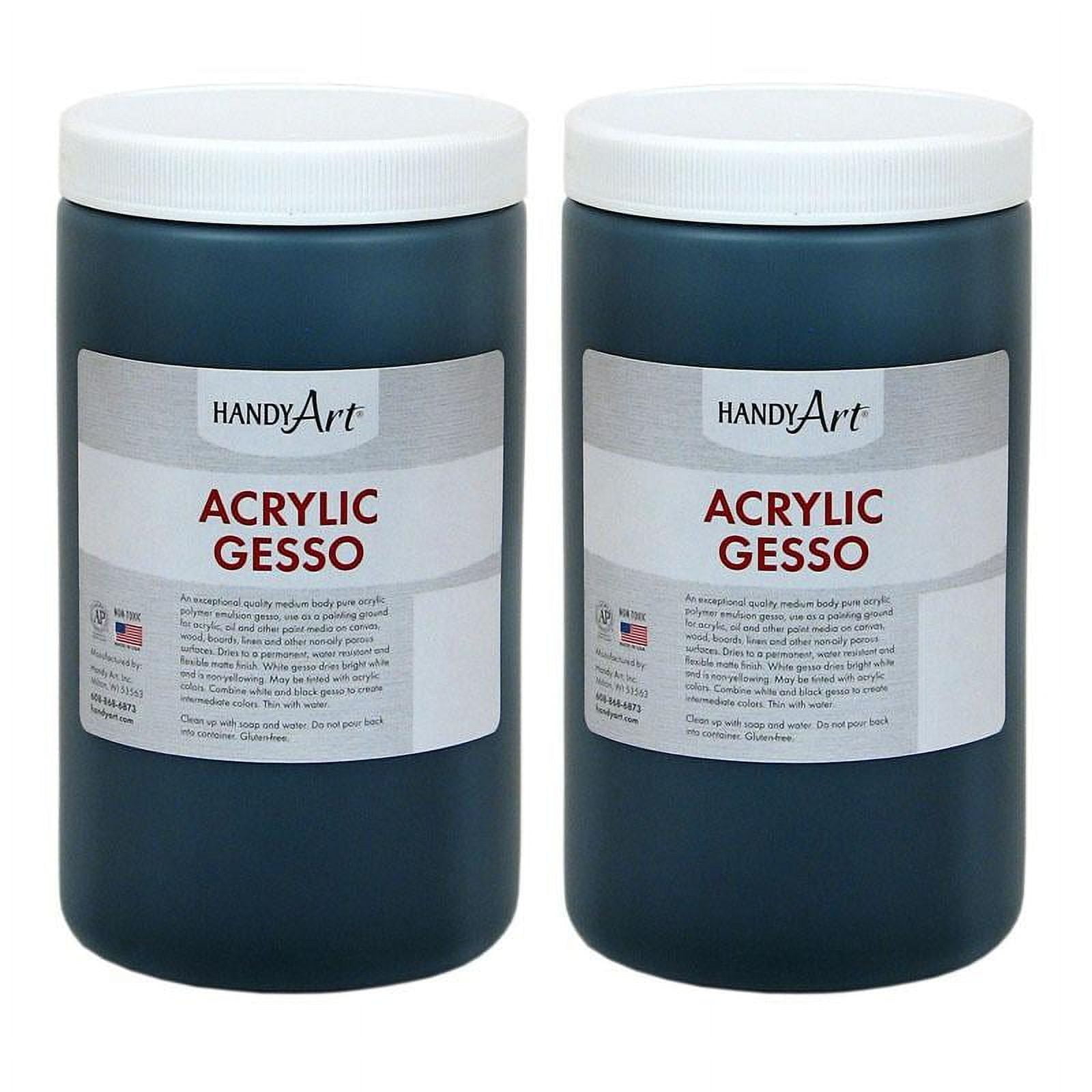 Handy Art Acrylic Gesso, Black, 32 oz., Pack of 2 - Walmart.com