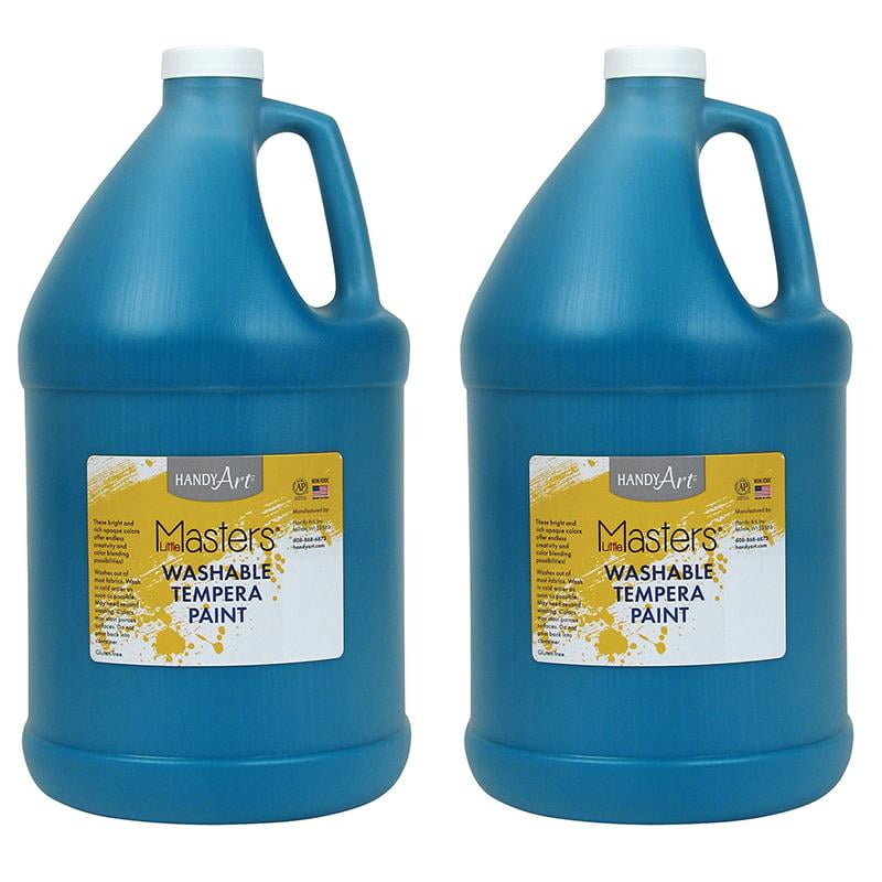 Handy Art Little Masters Washable Tempera Paint, Turquoise, Gallon ...