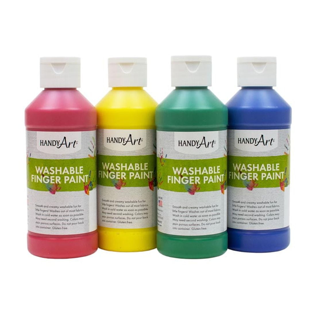 Handy Art Washable Finger Paint 4-Color Set - Walmart.com