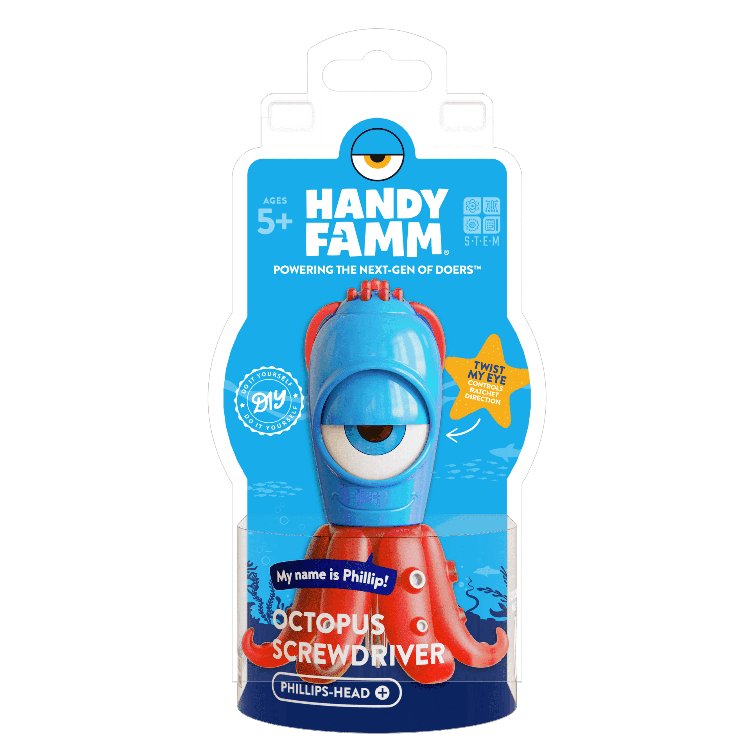 Handy Famm Phillip The Octopus Phillips Screwdriver, Kid Safe STEM DIY ...