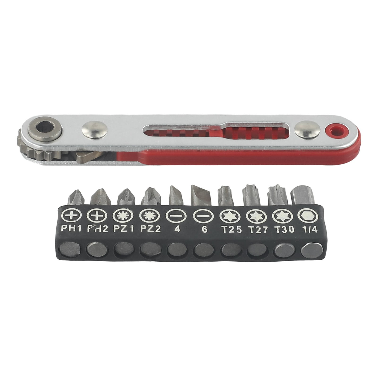 Handy Flat Head Ratchet Wrench featuring Offset Handle and Screwdriver ...