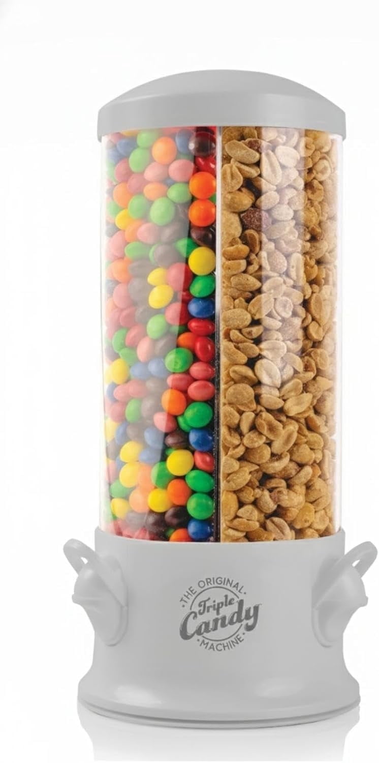 Handy Gourmet Original Triple Candy Machine-Fun Candy & Nut Dispenser ...