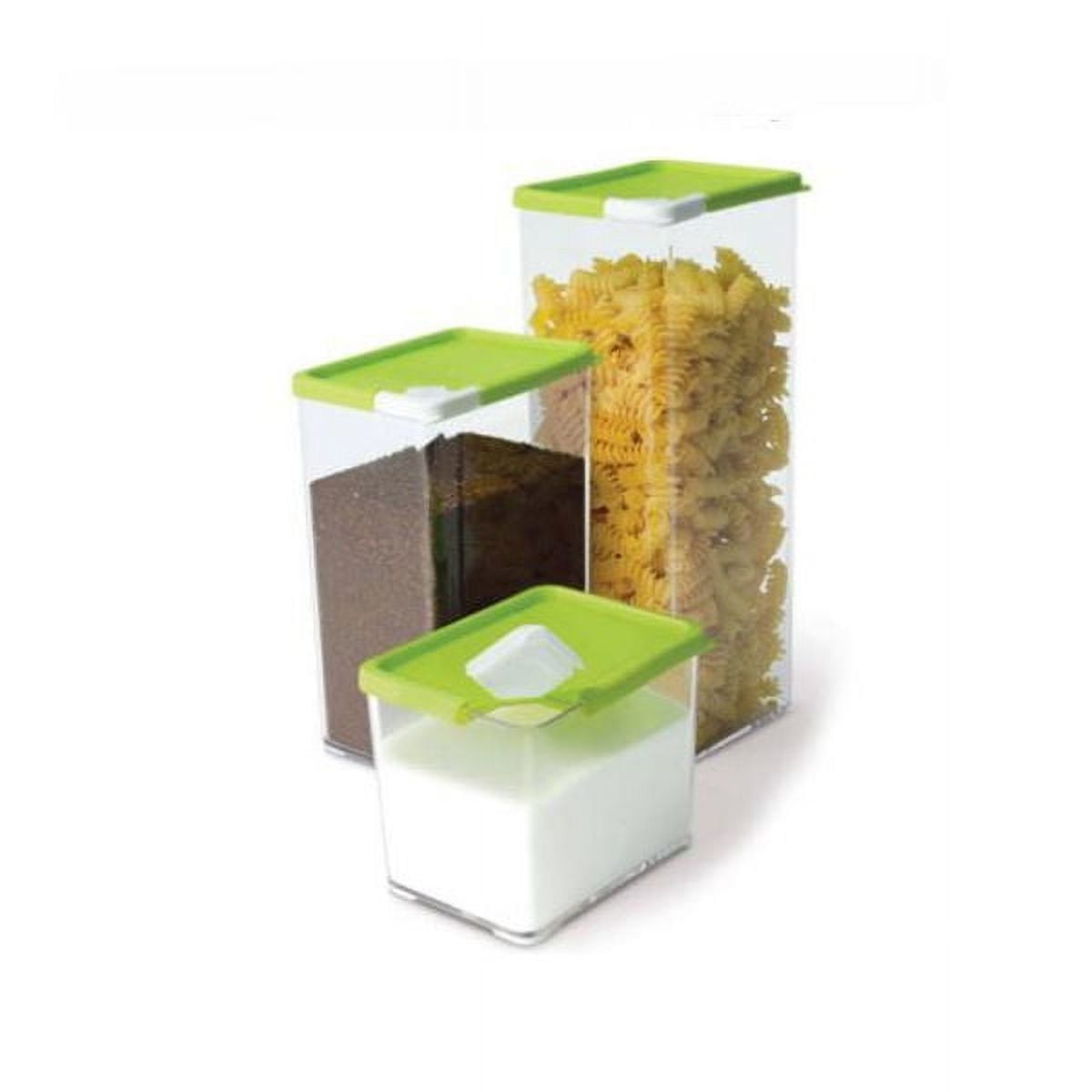 Handy Gourmet Set of 3 EZ Pour Containers, Clear and Green and White ...