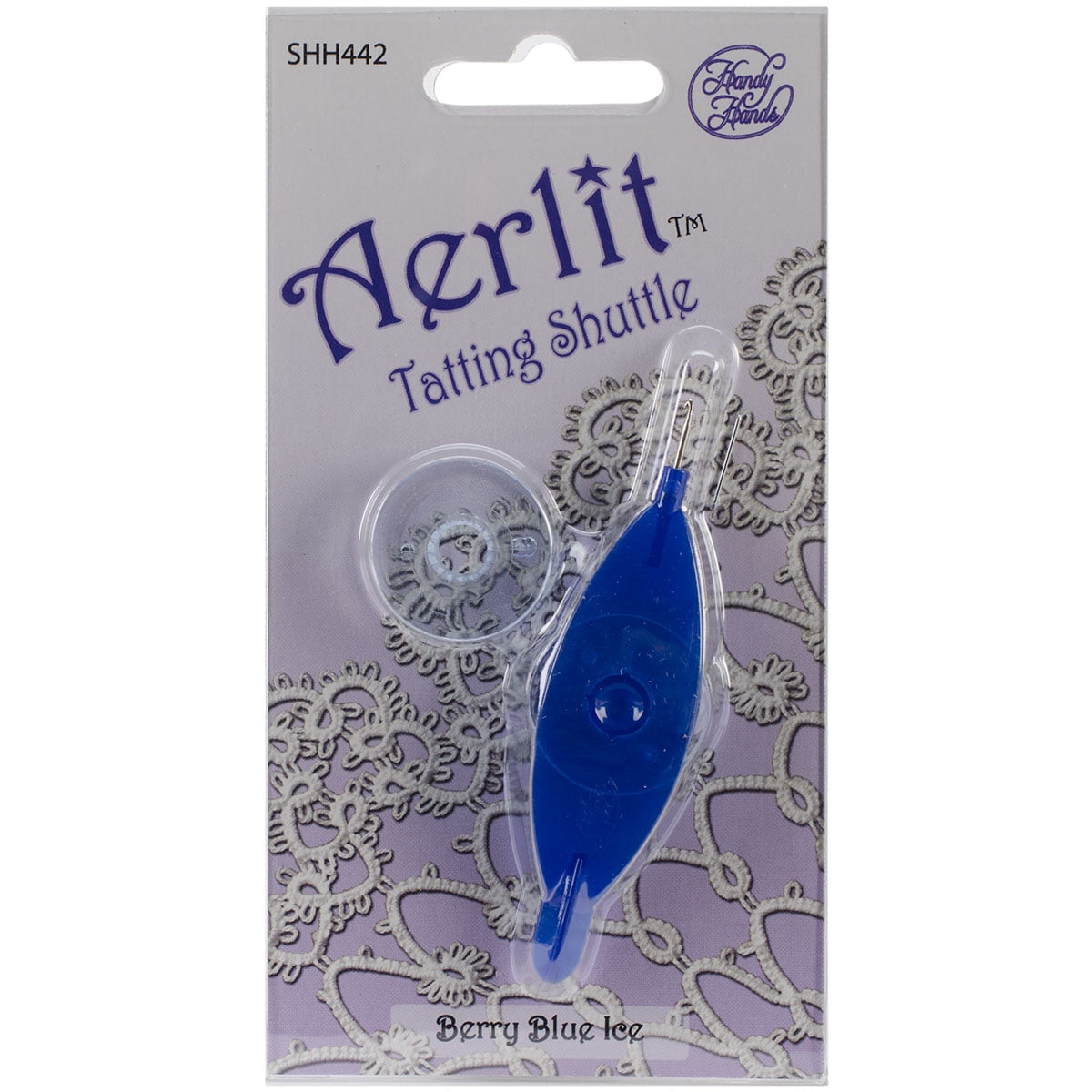 Handy Hands Aerlit Tatting Shuttle W/2 Bobbins-Berry Blue Ice - Walmart.com