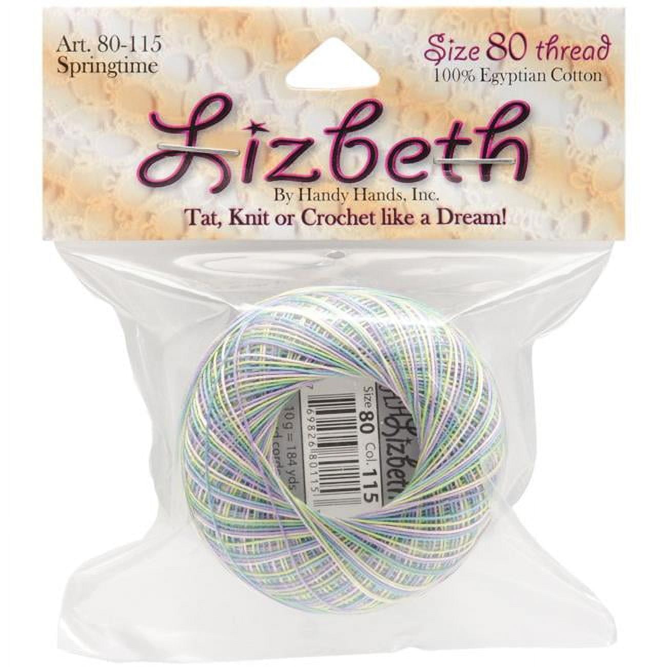 Handy Hands HH80-115 Lizbeth Cordonnet Cotton Thread, Springtime - Size ...