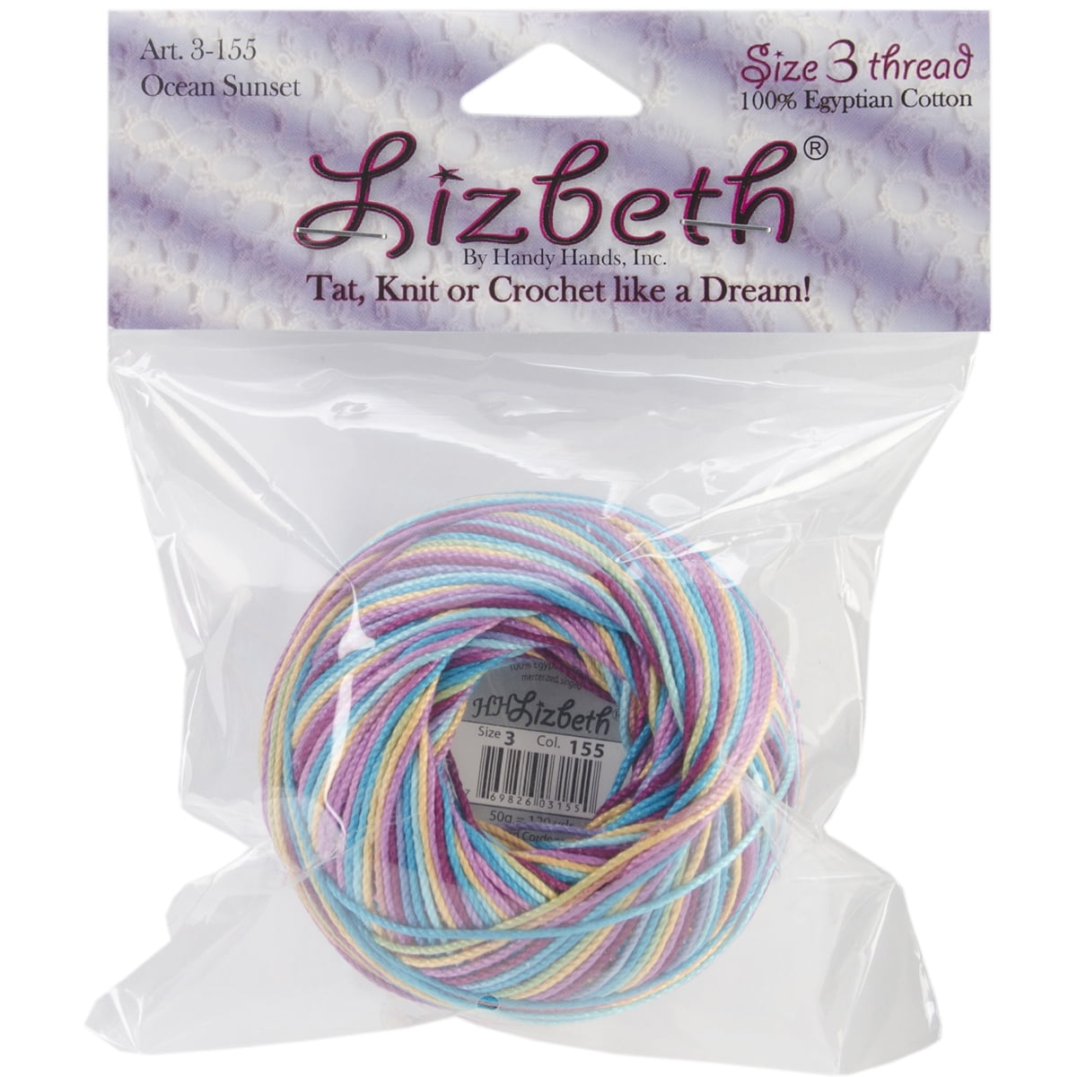Handy Hands Lizbeth Cordonnet Cotton Size 3-Ocean Sunset - Walmart.com