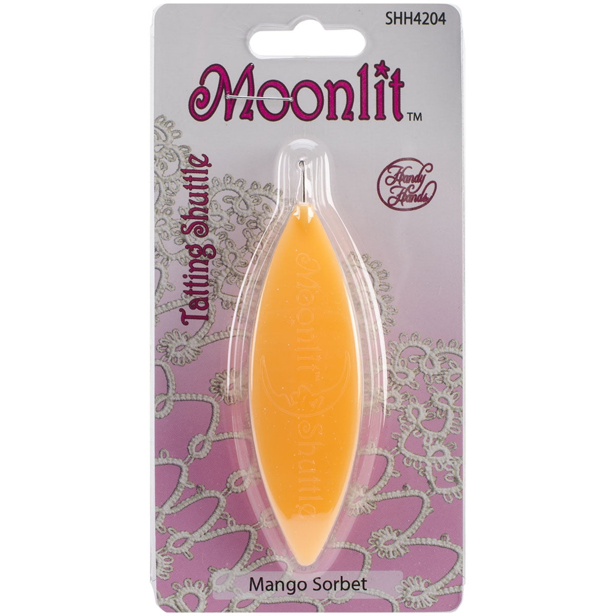 Handy Hands Moonlit Tatting Shuttle W/Hook-Mango Sorbet - Walmart.com