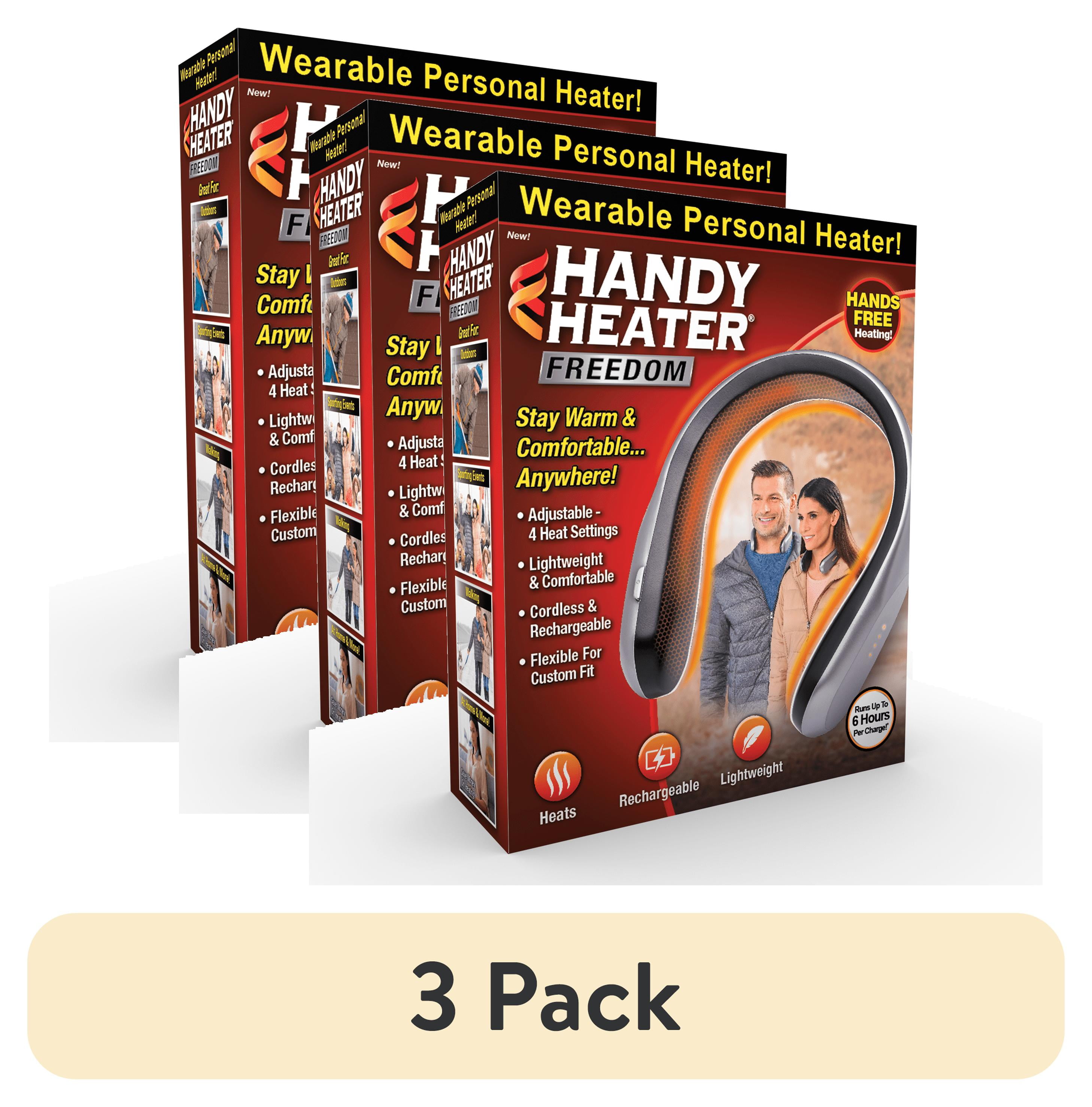 (3 pack) Handy Heater Freedom, Wearable Ceramic Heater, Rechargeable ...