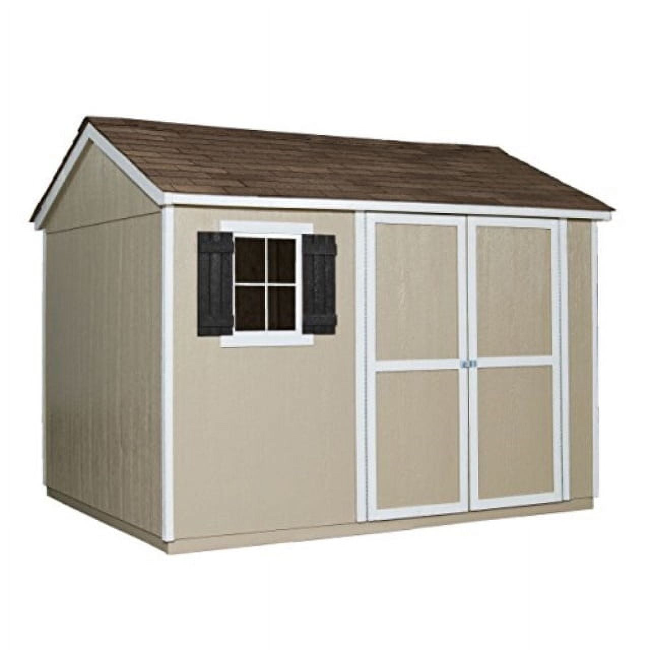 Handy Home Products Avondale 10x8 ft Wood Storage Building Shed Kit ...