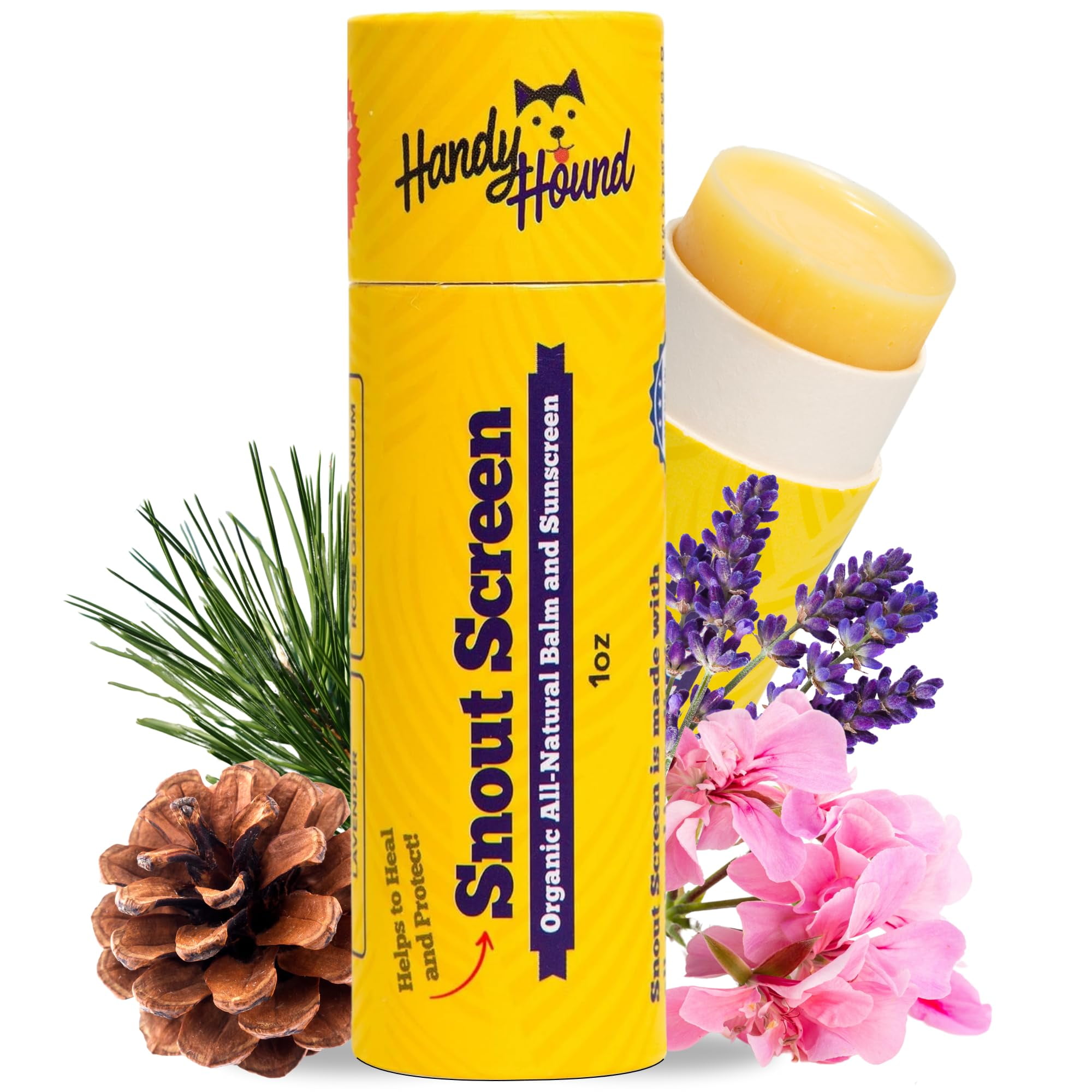 Handy Hound SnoutScreen Paw Balm SMRand All-Natural Nose Balm for Dry ...