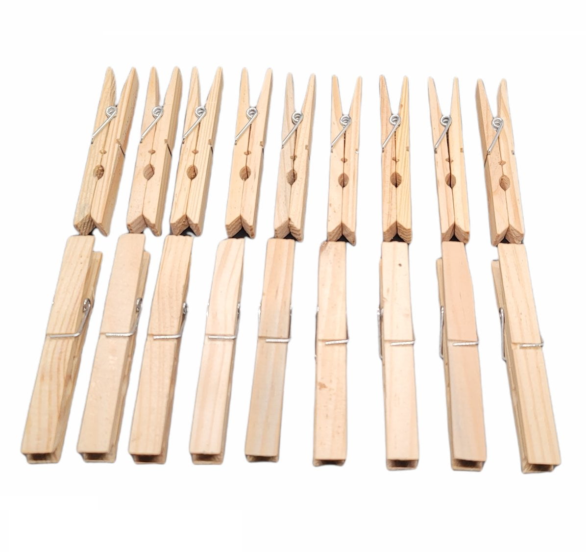 Handy Housewares 18-Piece Large 3.75" Long Wooden Clothespins, Great ...