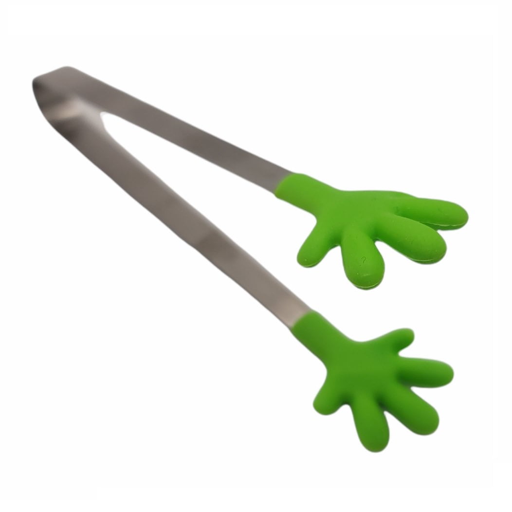 Handy Housewares 5" Long Stainless Steel Mini Tongs with Silicone Hand ...
