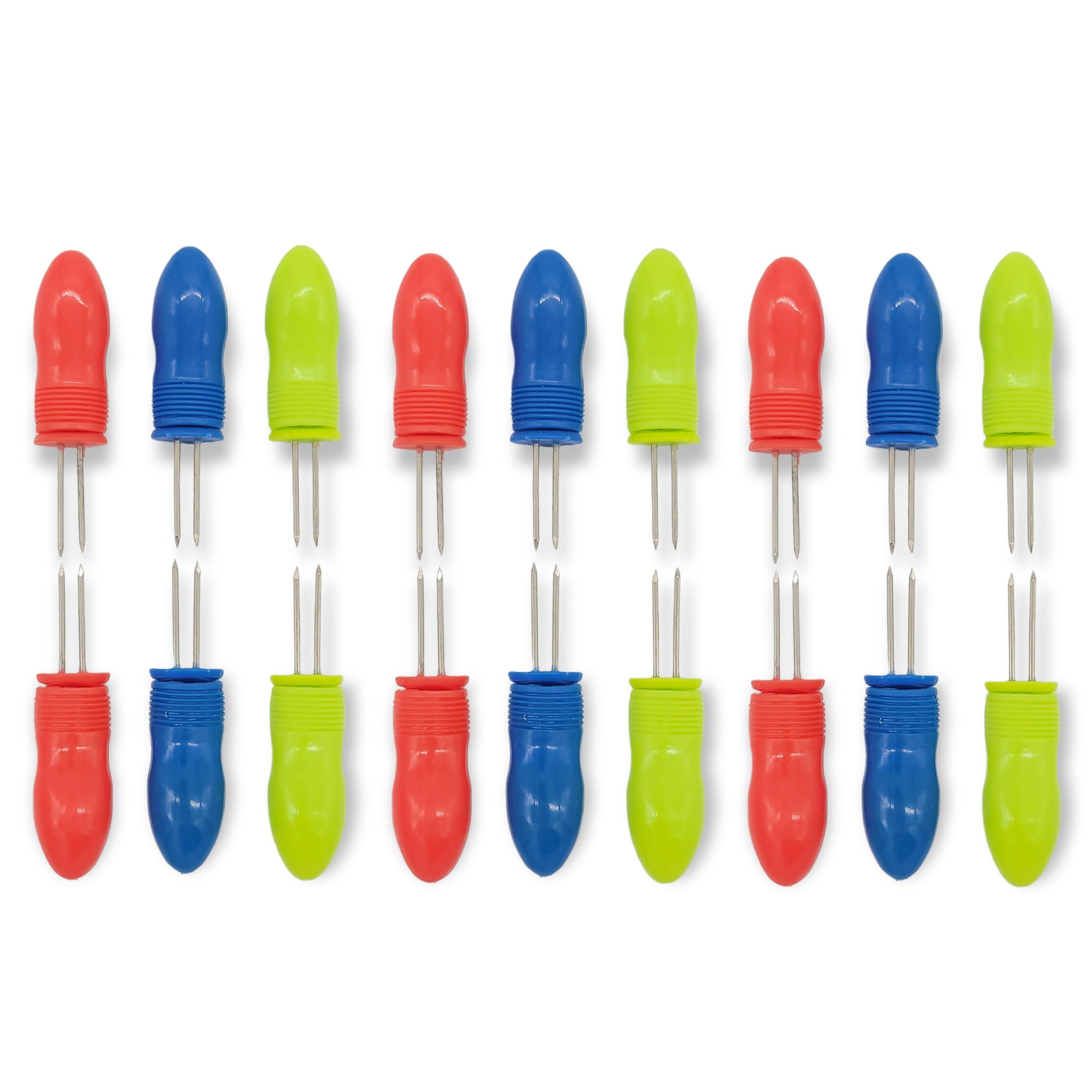 Handy Housewares 6 Piece Jumbo Corn Holders Corn Cob Skewers Handle Set ...