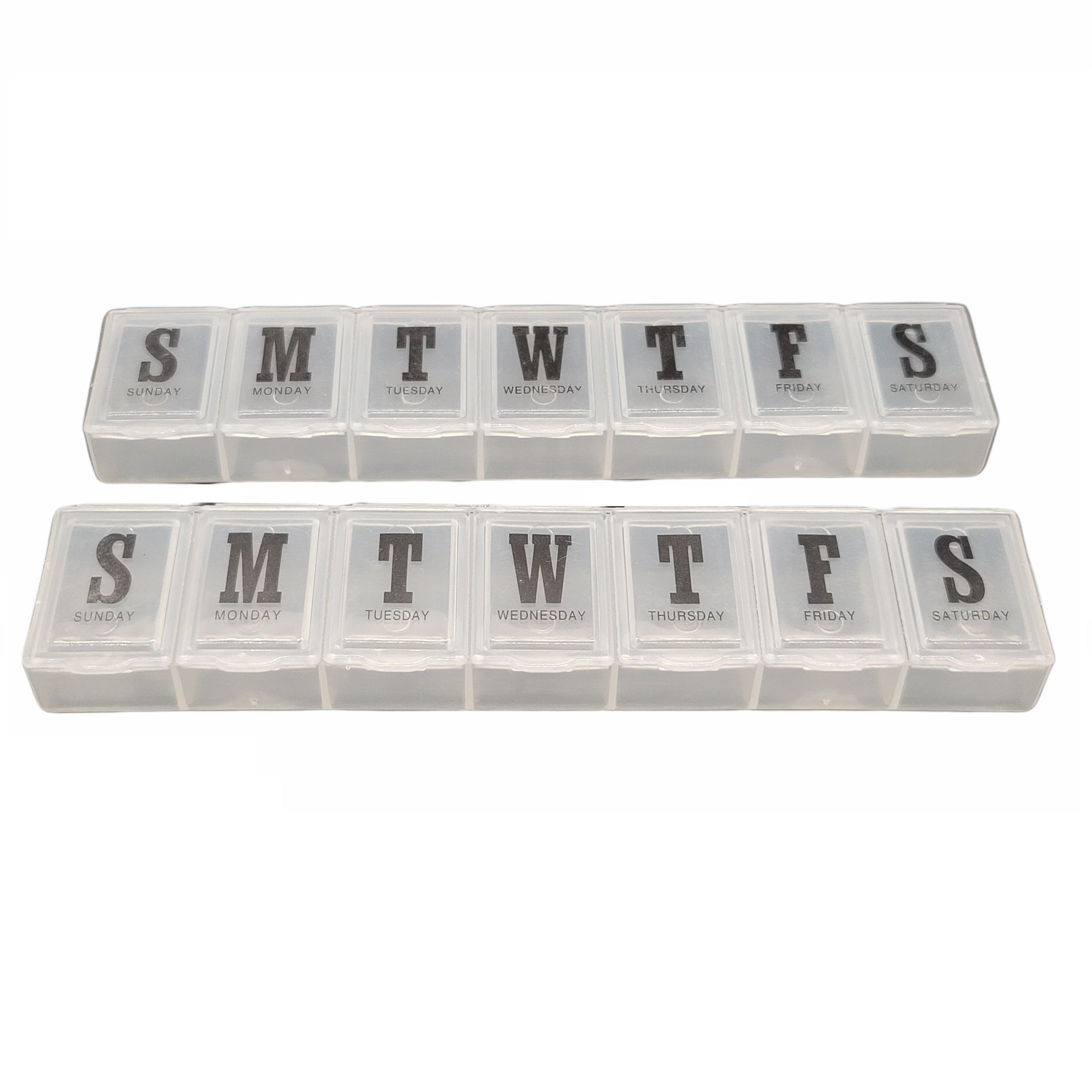 Handy Housewares 7 Day Pill Box 2 Pack Set - Keeps Your Pills Organized ...