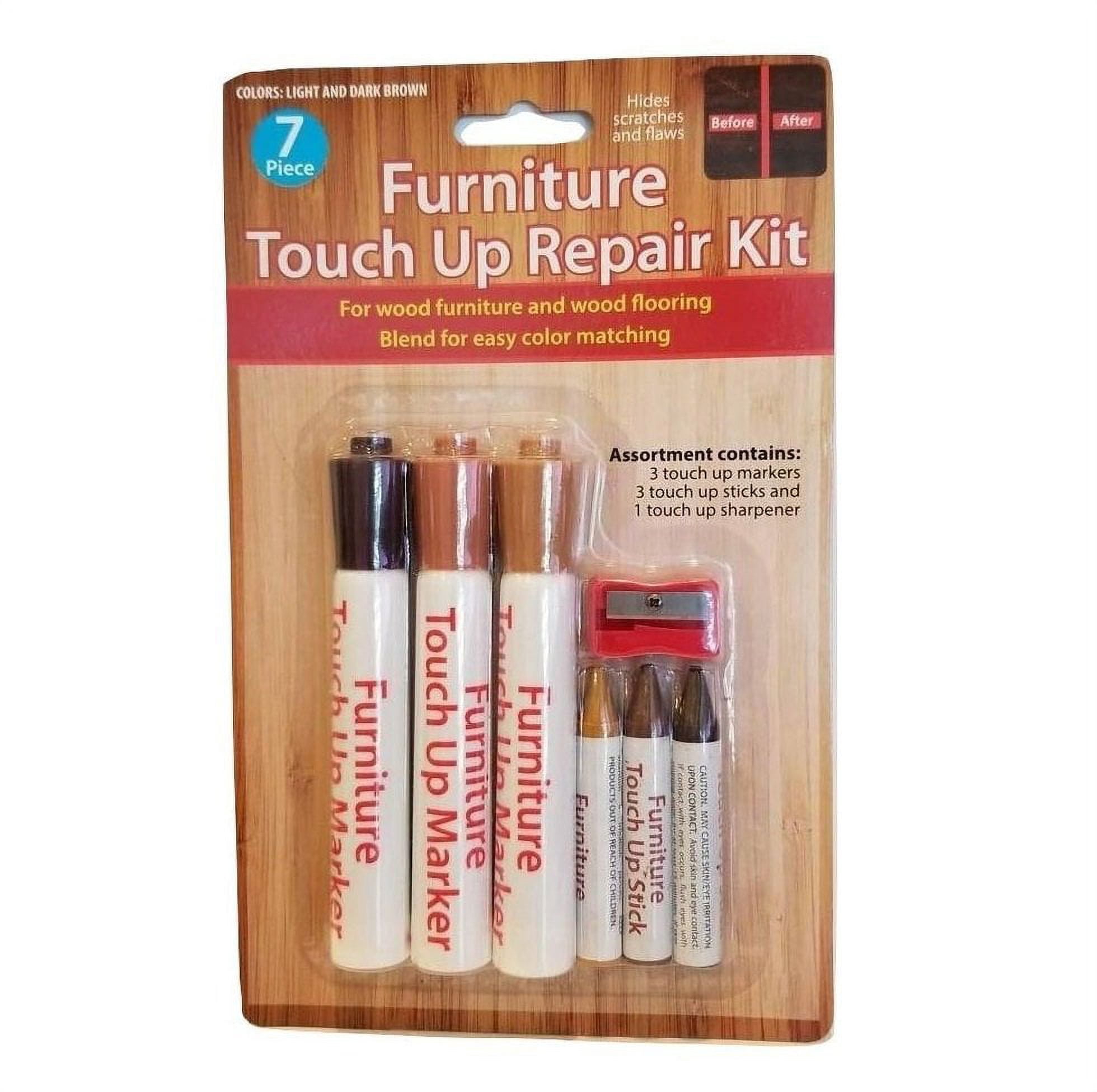 Handy Housewares 7 Piece Wood Touch Up Repair Kit - For Wood Furniture ...
