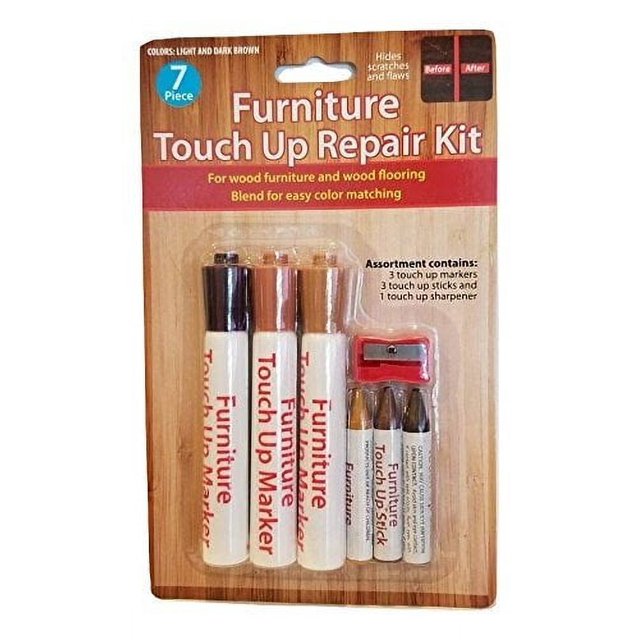 Handy Housewares 7 Piece Wood Touch Up Repair Kit - For Wood Furniture ...