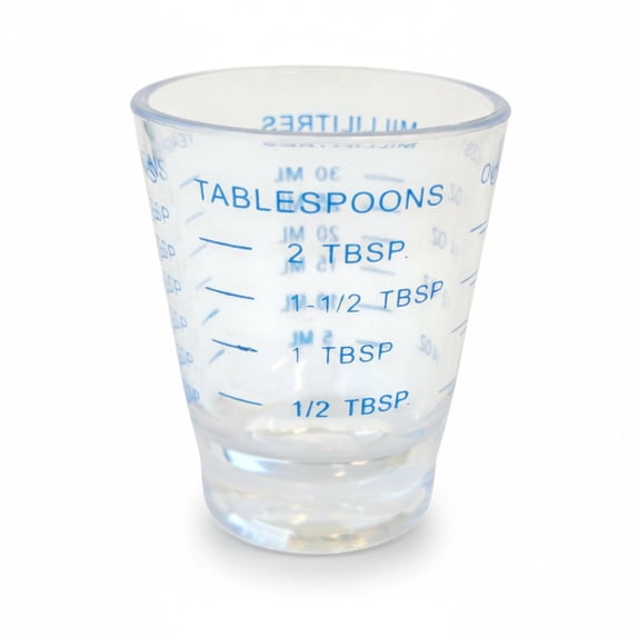 Handy Housewares Easy-Read Clear Plastic Measuring Shot Glass, Measure ...