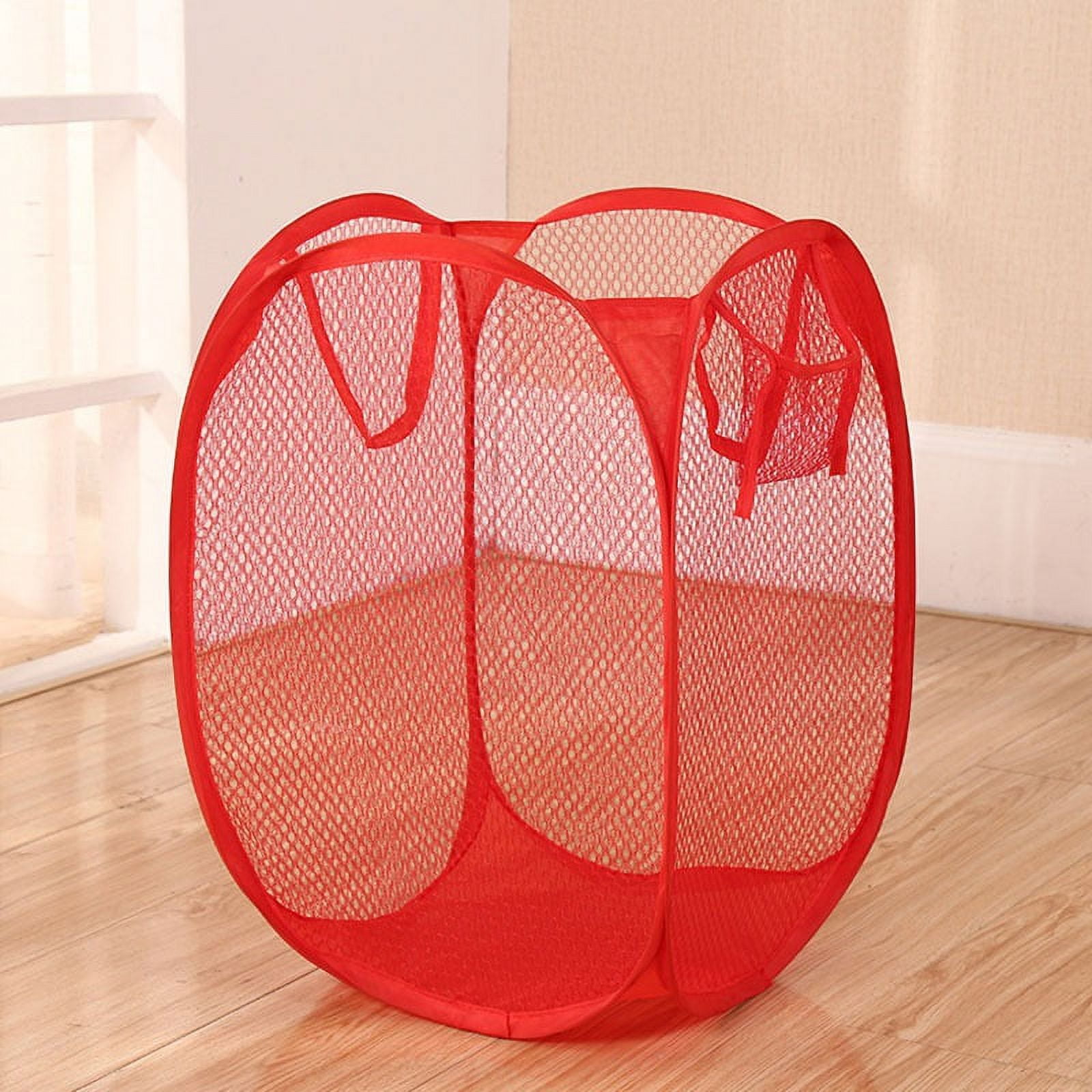 Handy Laundry Collapsible Mesh Pop Up Hamper with Wide Opening and Side ...