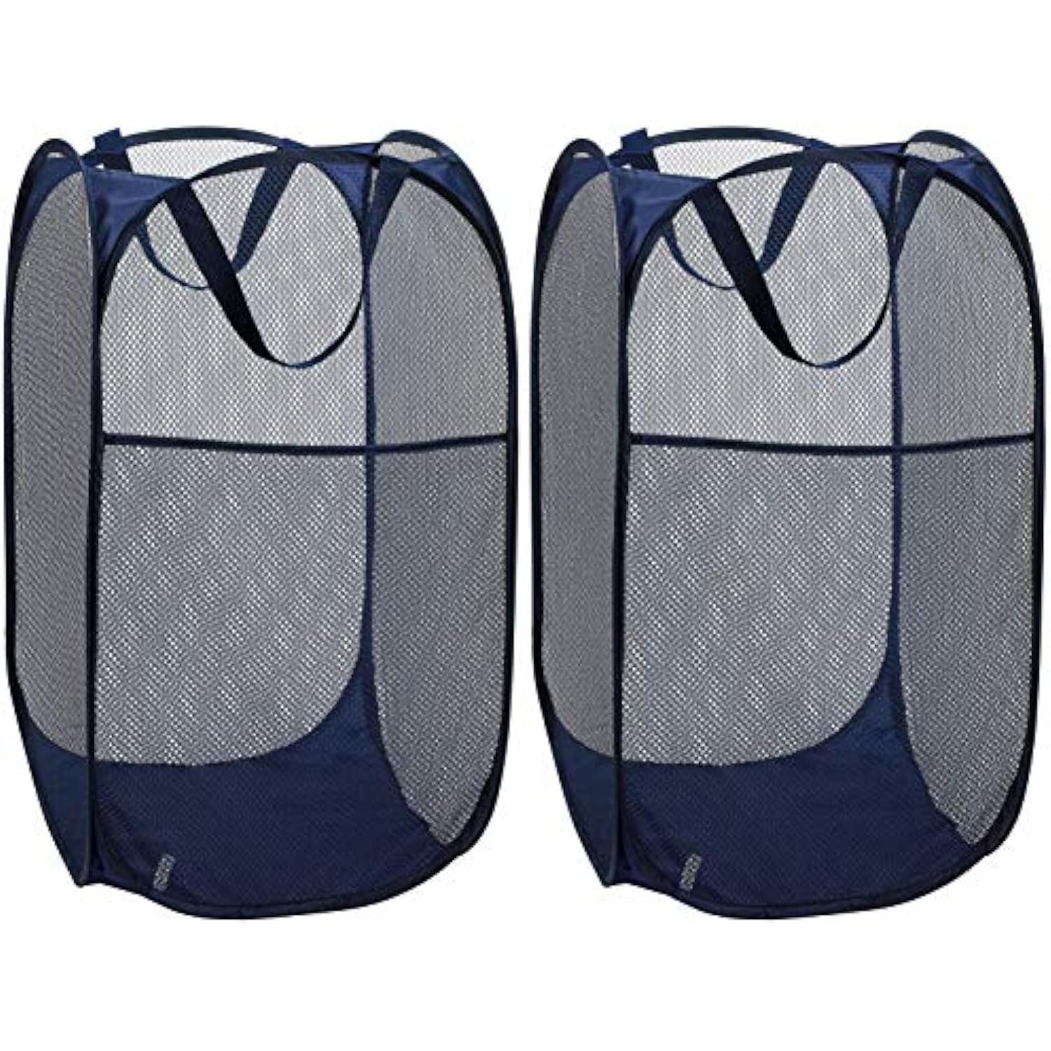 Handy Laundry Mesh Popup Hamper 2-Pack Foldable Lightweight Basket for ...
