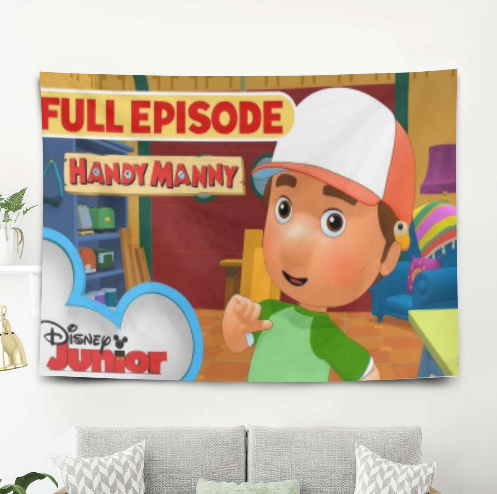 Handy Manny Tapestry Gift Wall Hanging Backdrop for Room Bedroom Girls ...