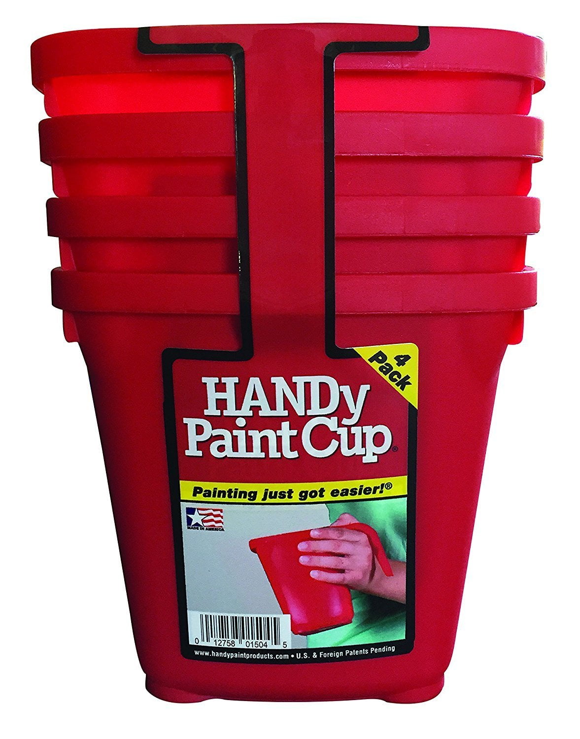 Handy Paint Cup Holds 16 oz. of Paint or Stain, Integrated Magnetic ...