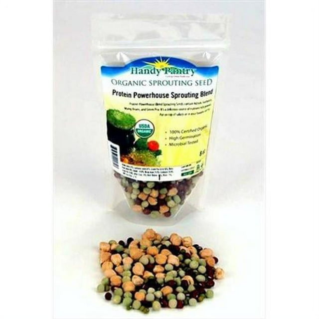 Handy Pantry 219577 Protein Powerhouse Blend Organic Sprouting Seeds 8 ...