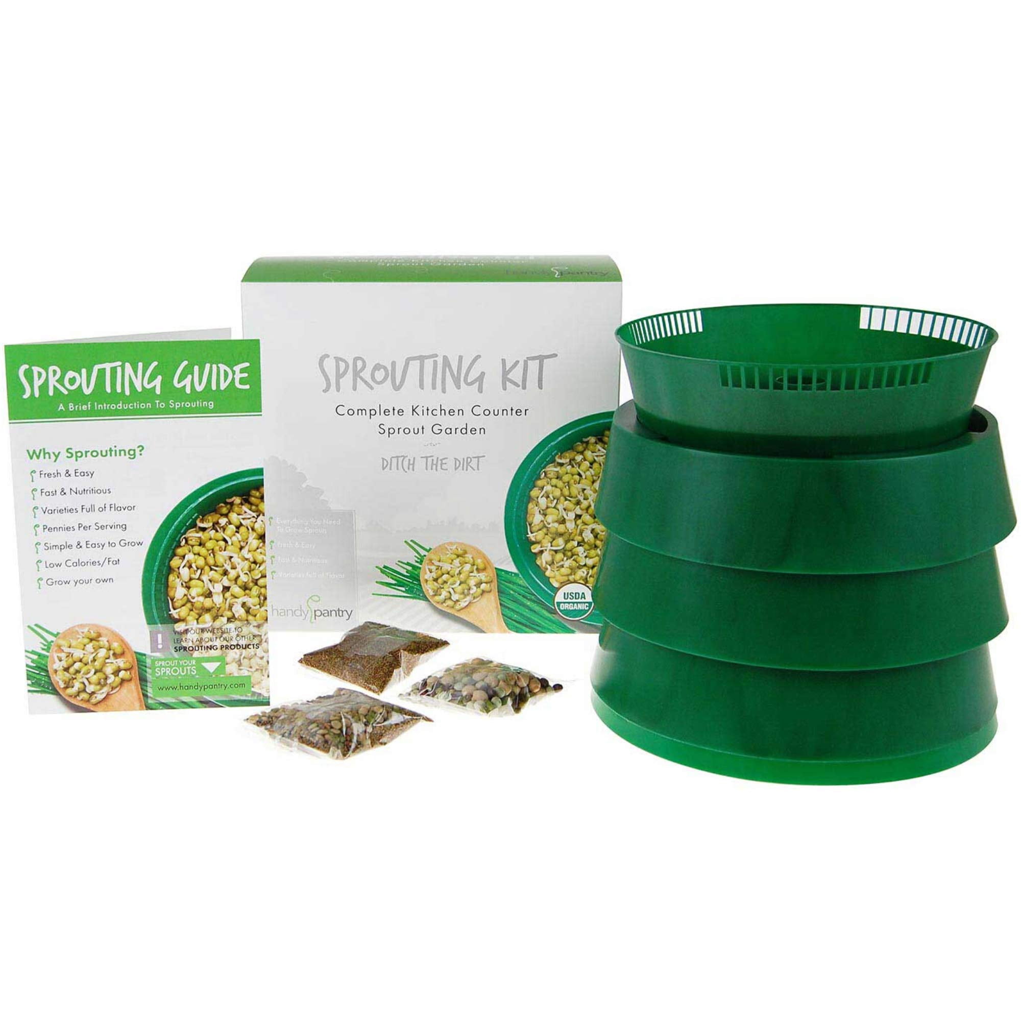 Handy Pantry Complete Sprouts Growing Kit AIS1 | Sprouting Kit with 3 ...