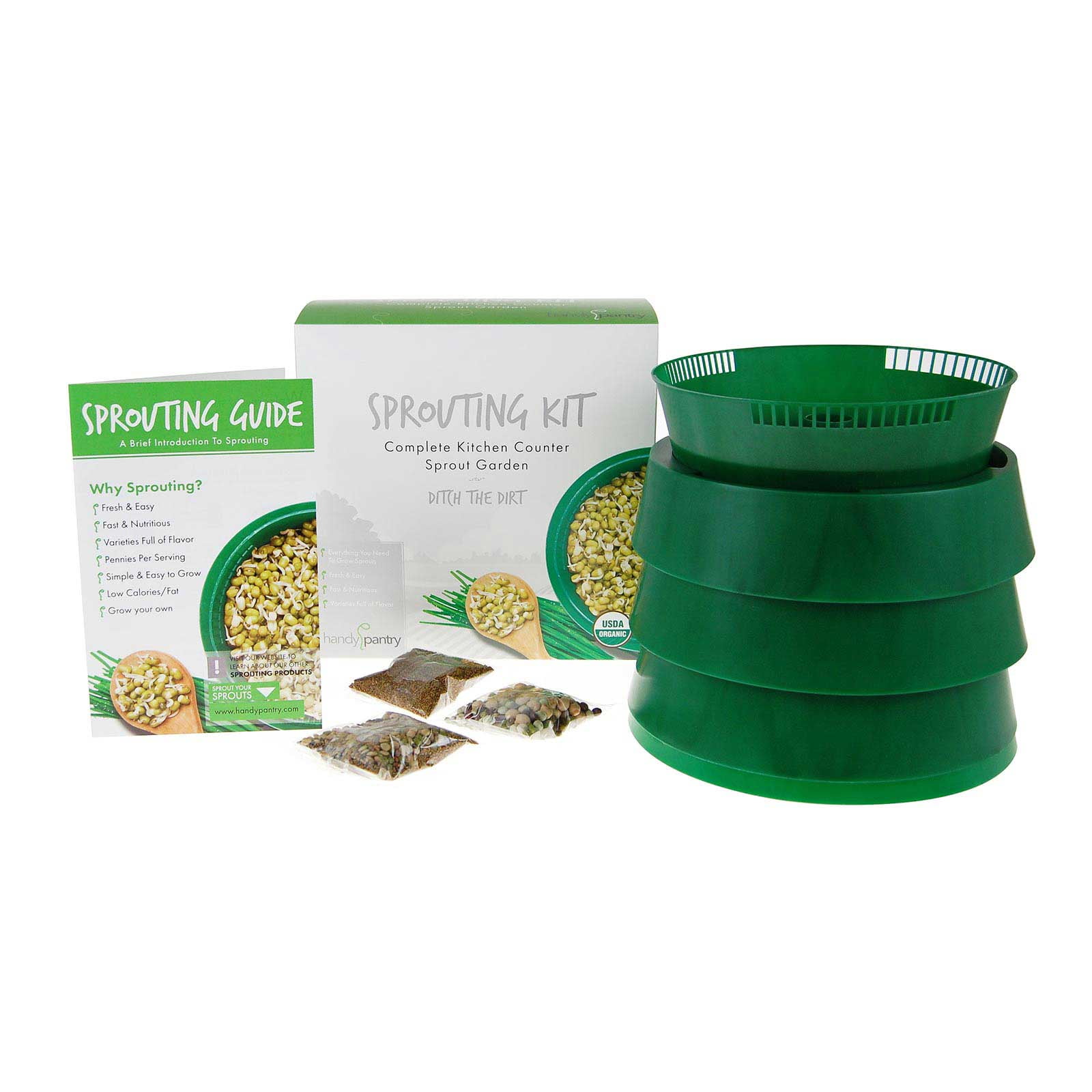 Handy Pantry Sprout Garden 3-tray Sprouter- SG.52 - BPA Free Stackable ...