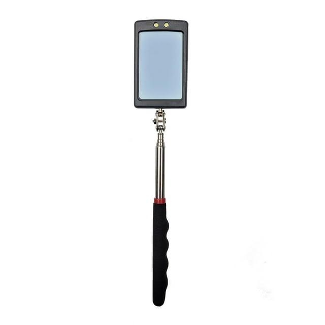 Handy Solutions Telescoping Inspection Mirror with LCD Lights for Foot ...