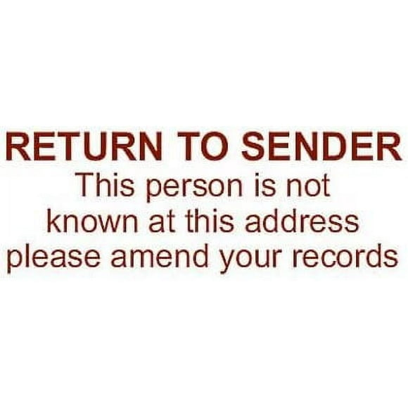 Return Sender Stamp