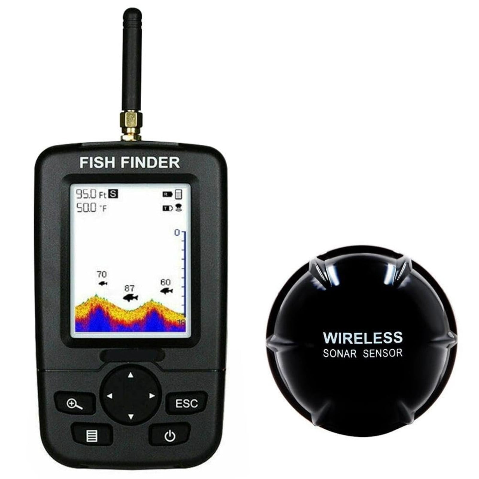 HandyHome 328.1ft Sonar Sensor Fishfinder Sounder Fish Finder Tackle ...