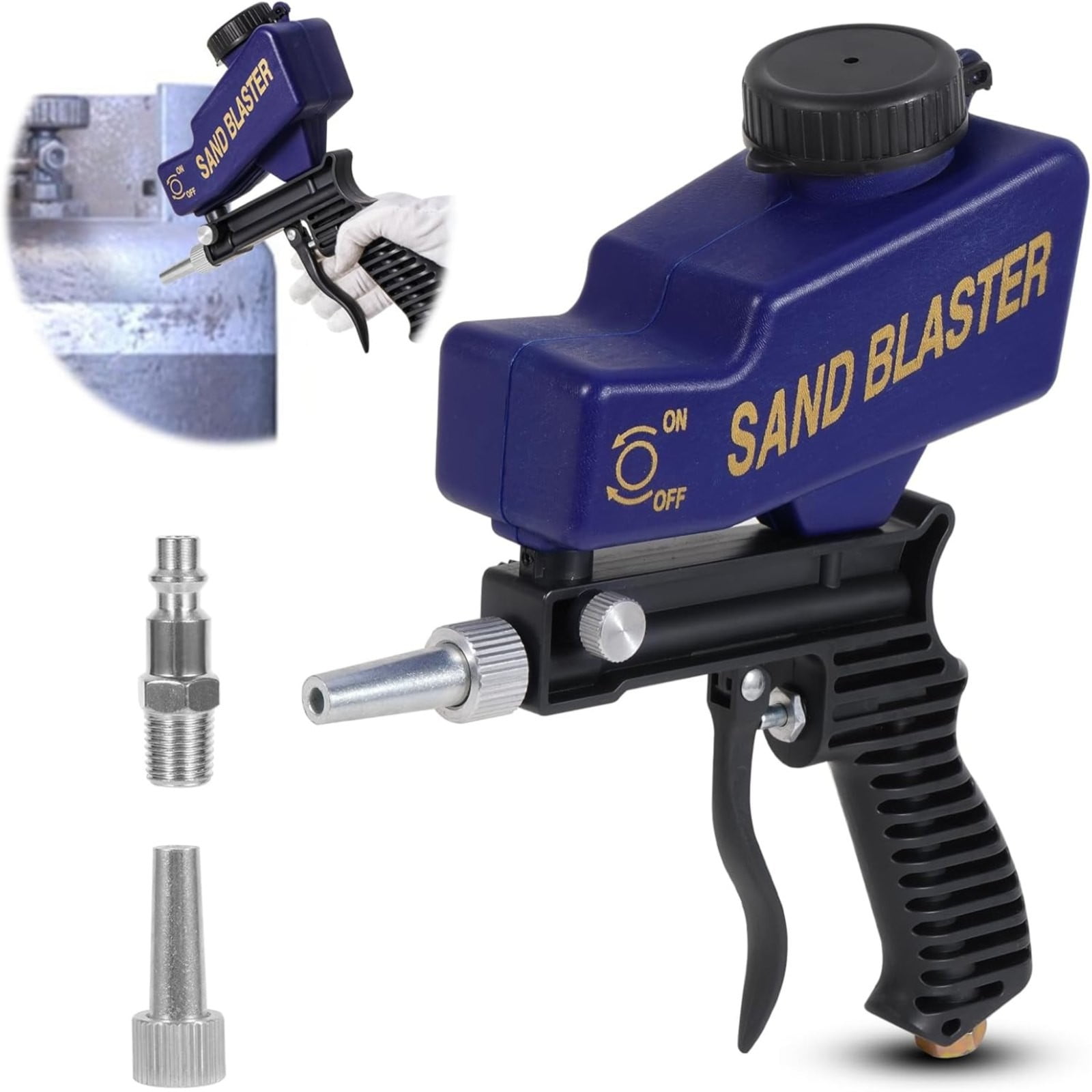 HandyHome Portable Sandblaster, Feed for Metal Wood Paint/ Removal and ...