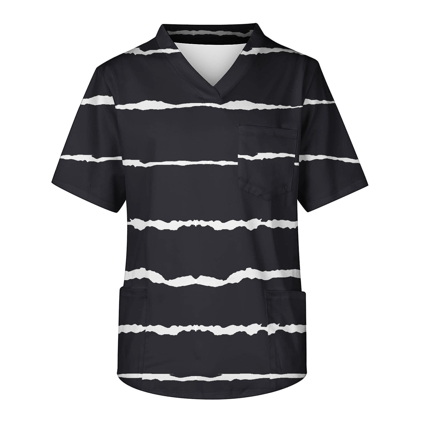 Hanen Scrub Tops Women Scrub Tops Medical Uniforms & Scrubs V-Ncek ...