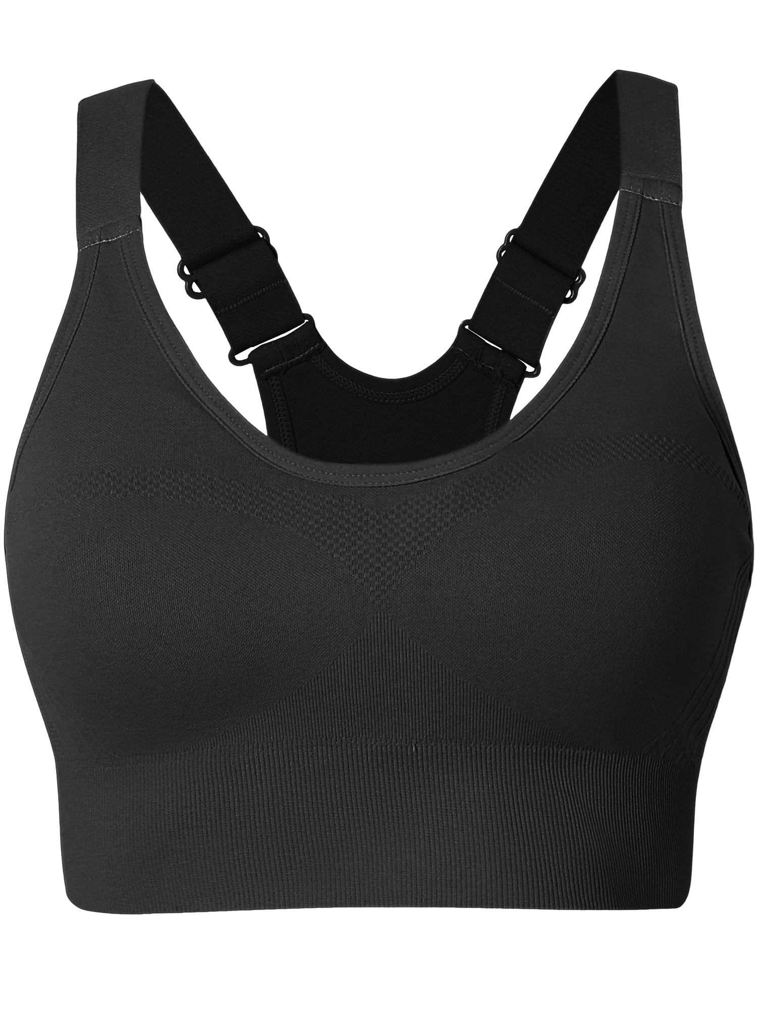 Hanerdun Womens Racerback Sports Bras Adjustable Padded Yoga Workout ...